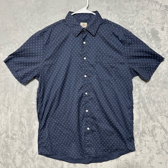 Faherty | Shirts | Faherty Shirt Mens Large Blue Short Sleeve Geometric ...